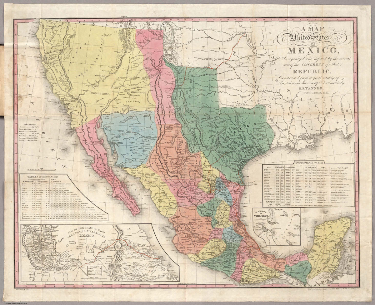 Mapa del territorio mexicano, 1847 - 3 Museos